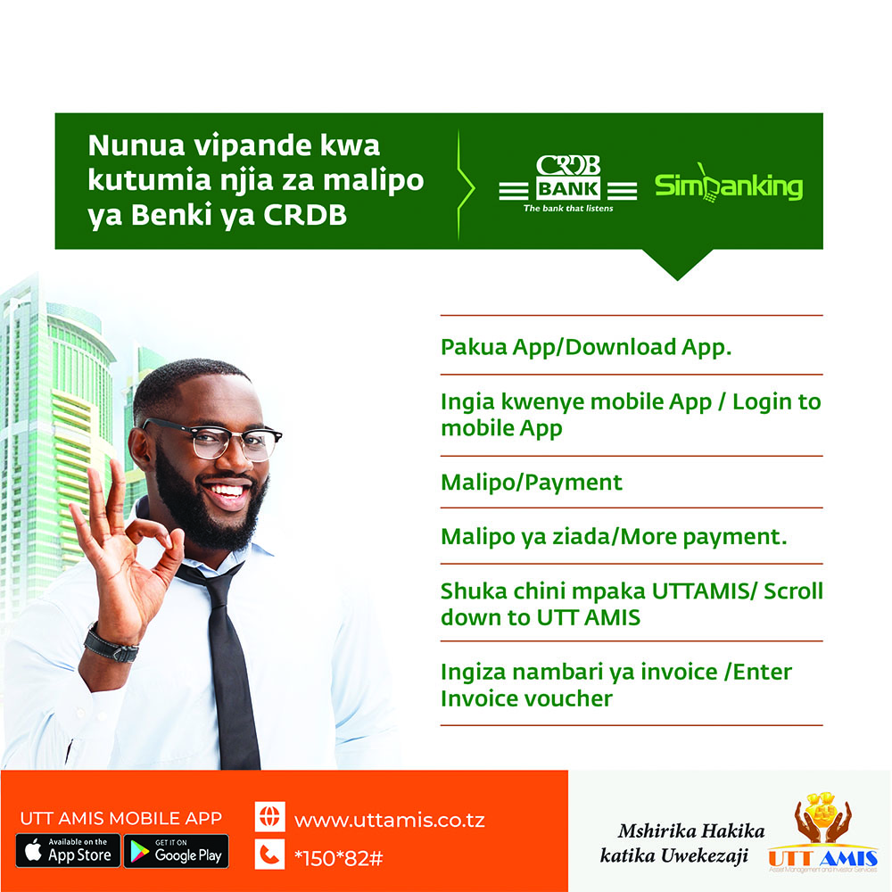 Invest With Us||bank | Payment | Channels||crdb | App – UTT Asset ...